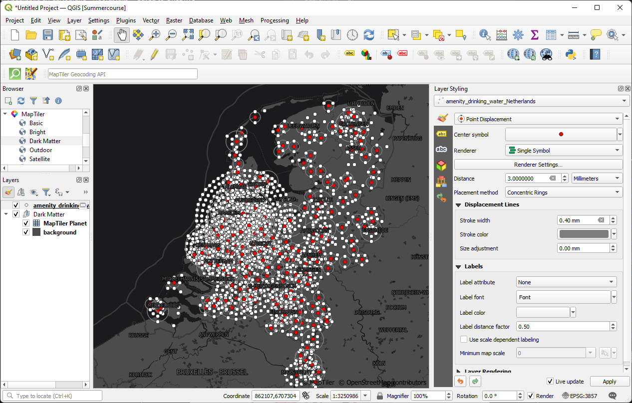 Create A Heatmap Styling Points With Different Renderers Ocwgis